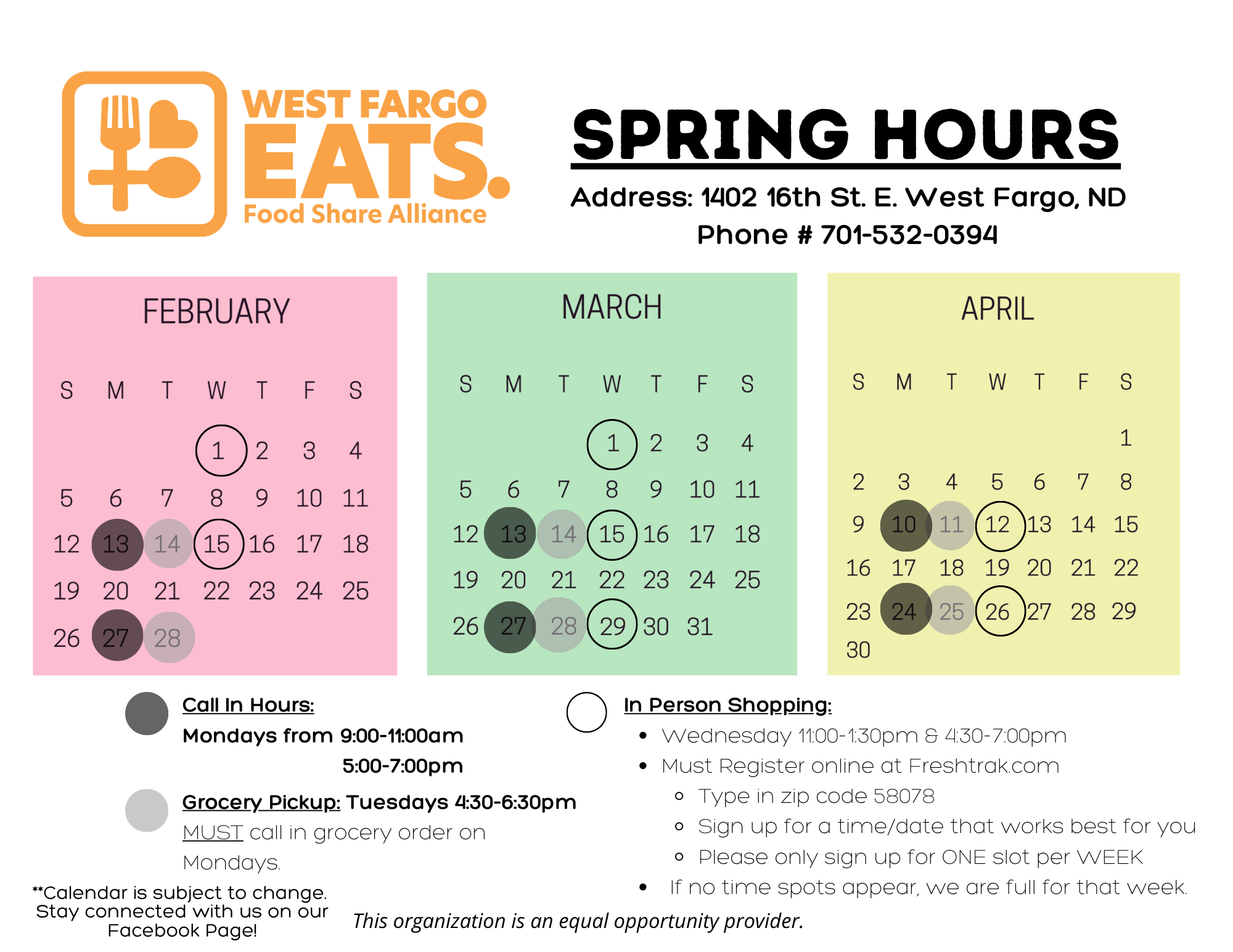 Spring Hours – Lutheran Church of The Cross