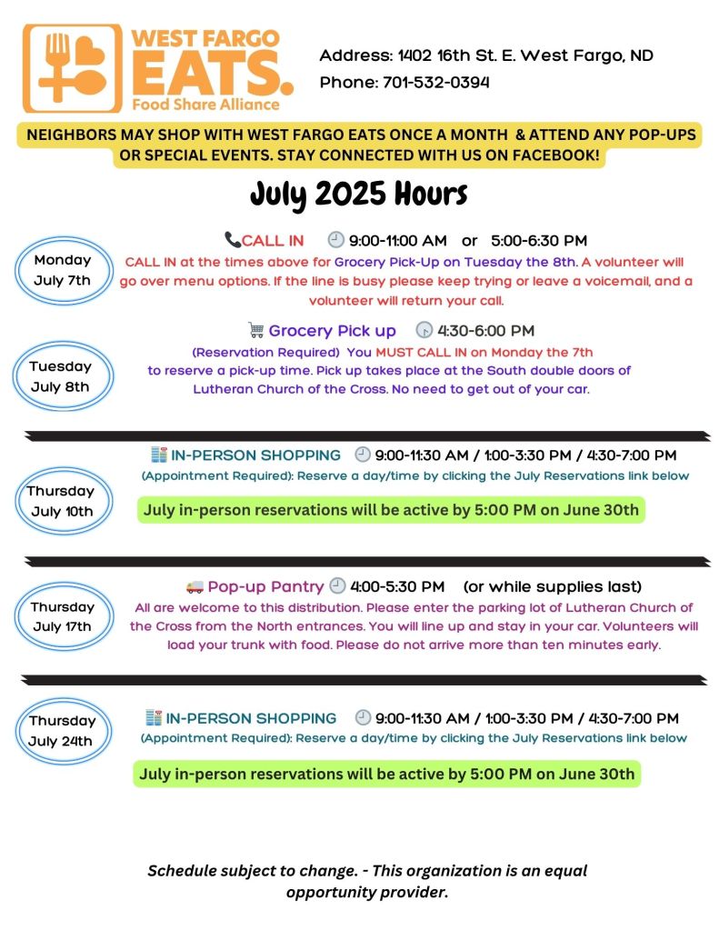 West Fargo Eats – Lutheran Church of The Cross