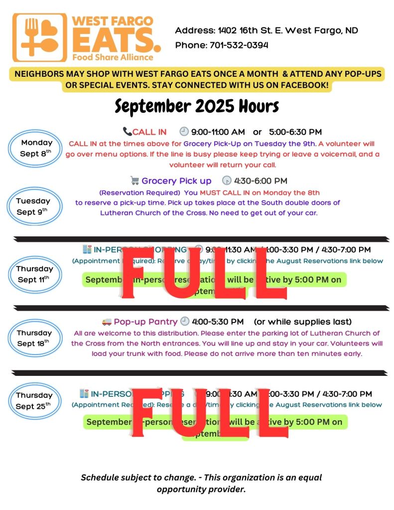 West Fargo Eats – Lutheran Church of The Cross